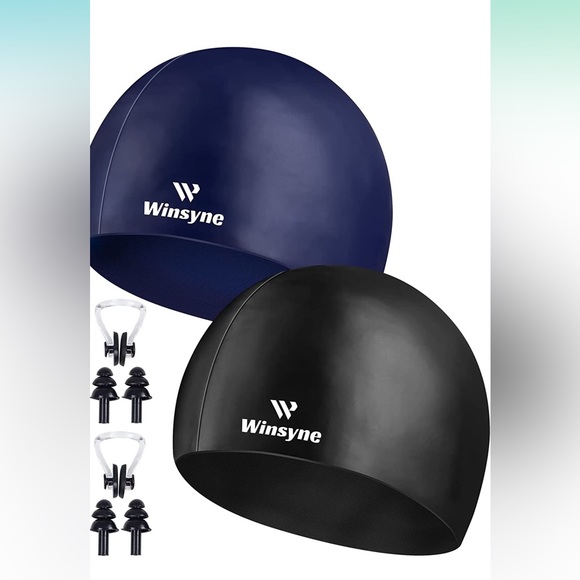 Accessories | 2 Pack Silicone Swim Cap For Men Women Unisex Adult ...